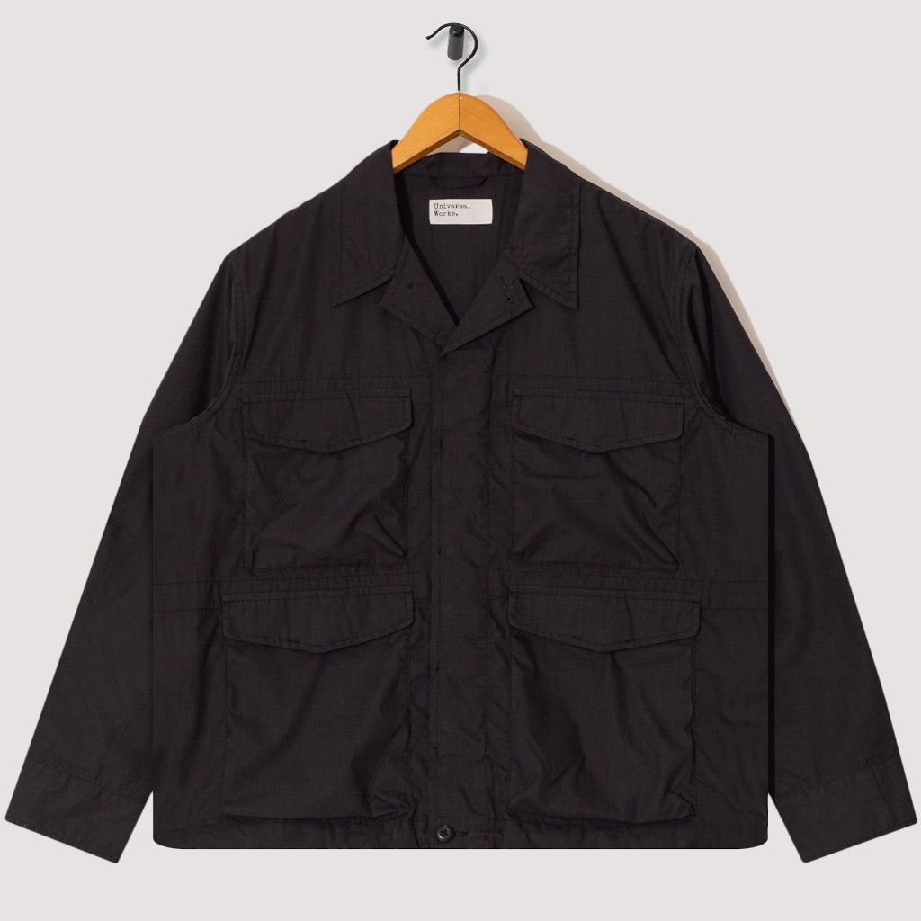 Parachute Field Jacket - Black | Universal Works | Peggs & son.